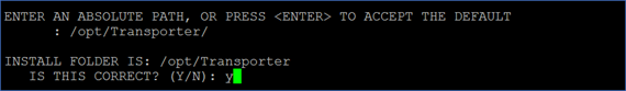 Installing the Transporter from the Command Line on Unix