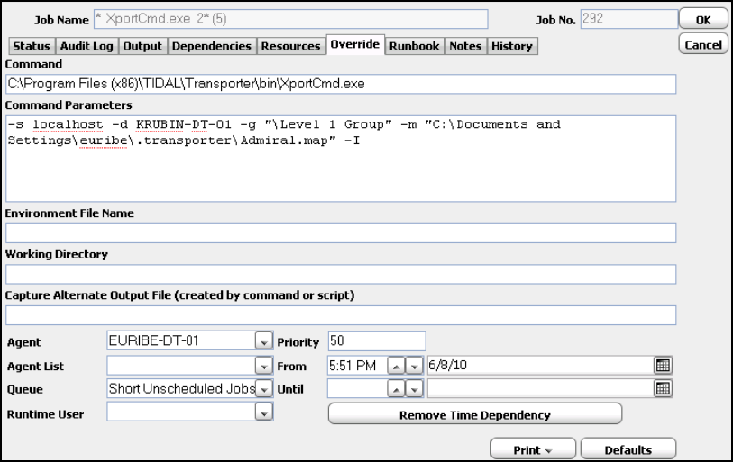 Running Batch Jobs with the Transporter